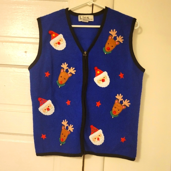 Lisa international | Sweaters | Vintage Lisa International Colbolt Blue ...